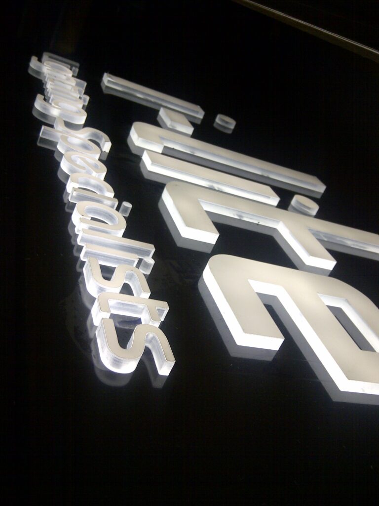 CNC Sign Cutting - Laser Cutting - Fret Cut Illuminated Signs